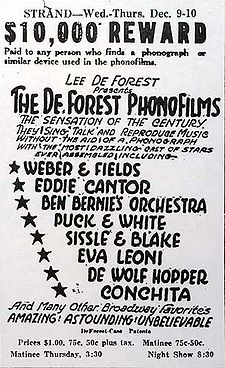 Inicios del cine sonoro: Lee de Forest y Phonofilm – El Testamento del ...